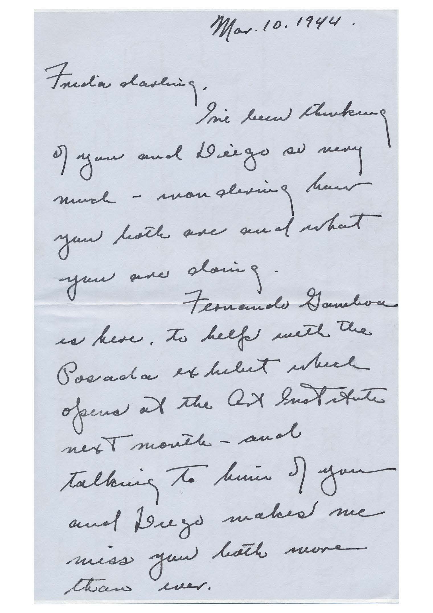 Letter 2 from Frida Kahlo to Matilde Calderon de Kahlo, Nov 14, 1930 ...