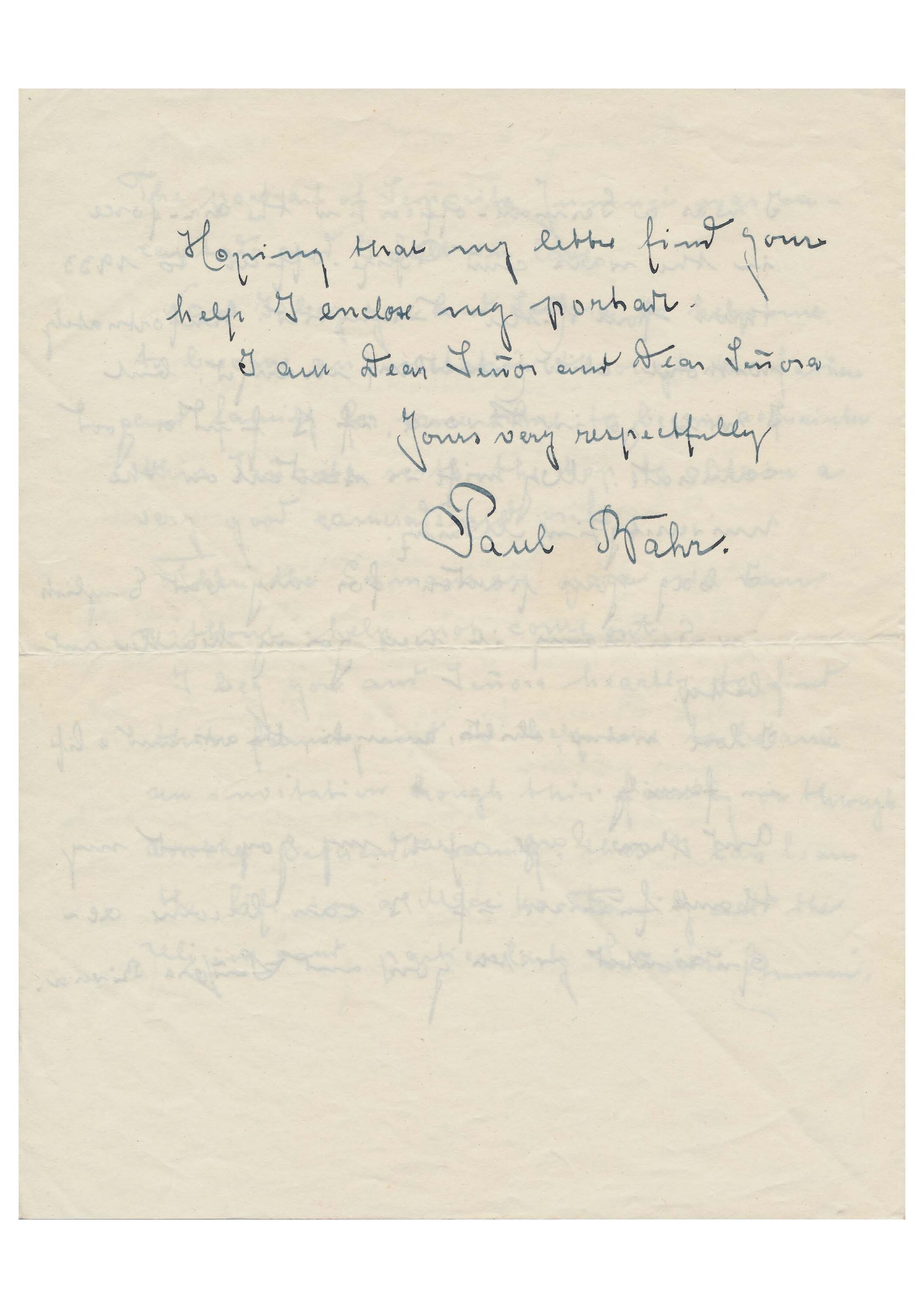Letter from Paul Bahr to Frida Kahlo and Diego Rivera, Mar 18, 1951 ...