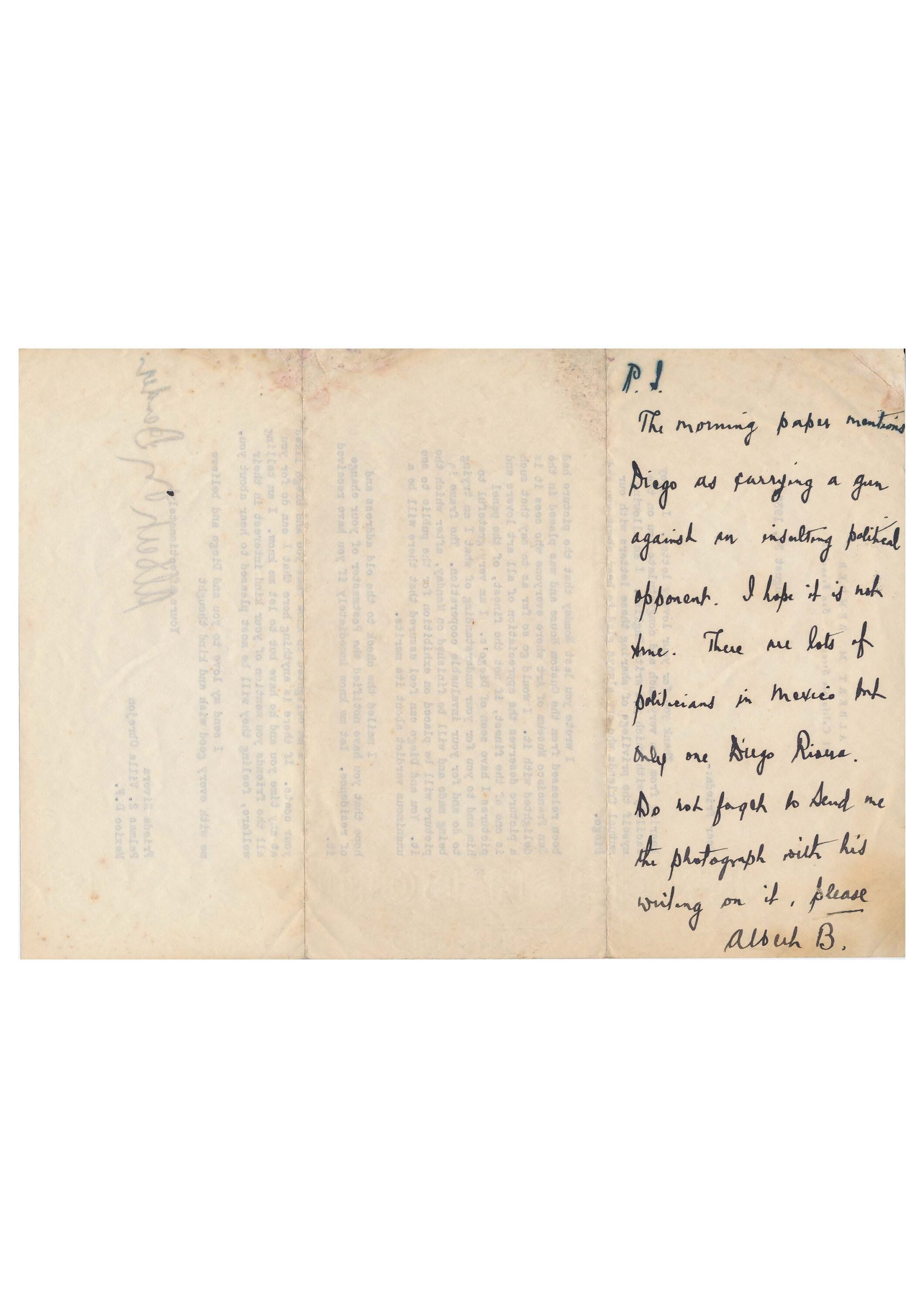 Letter from Albert M. Bender to Frida Kahlo, Aug 30, 1935 | National ...