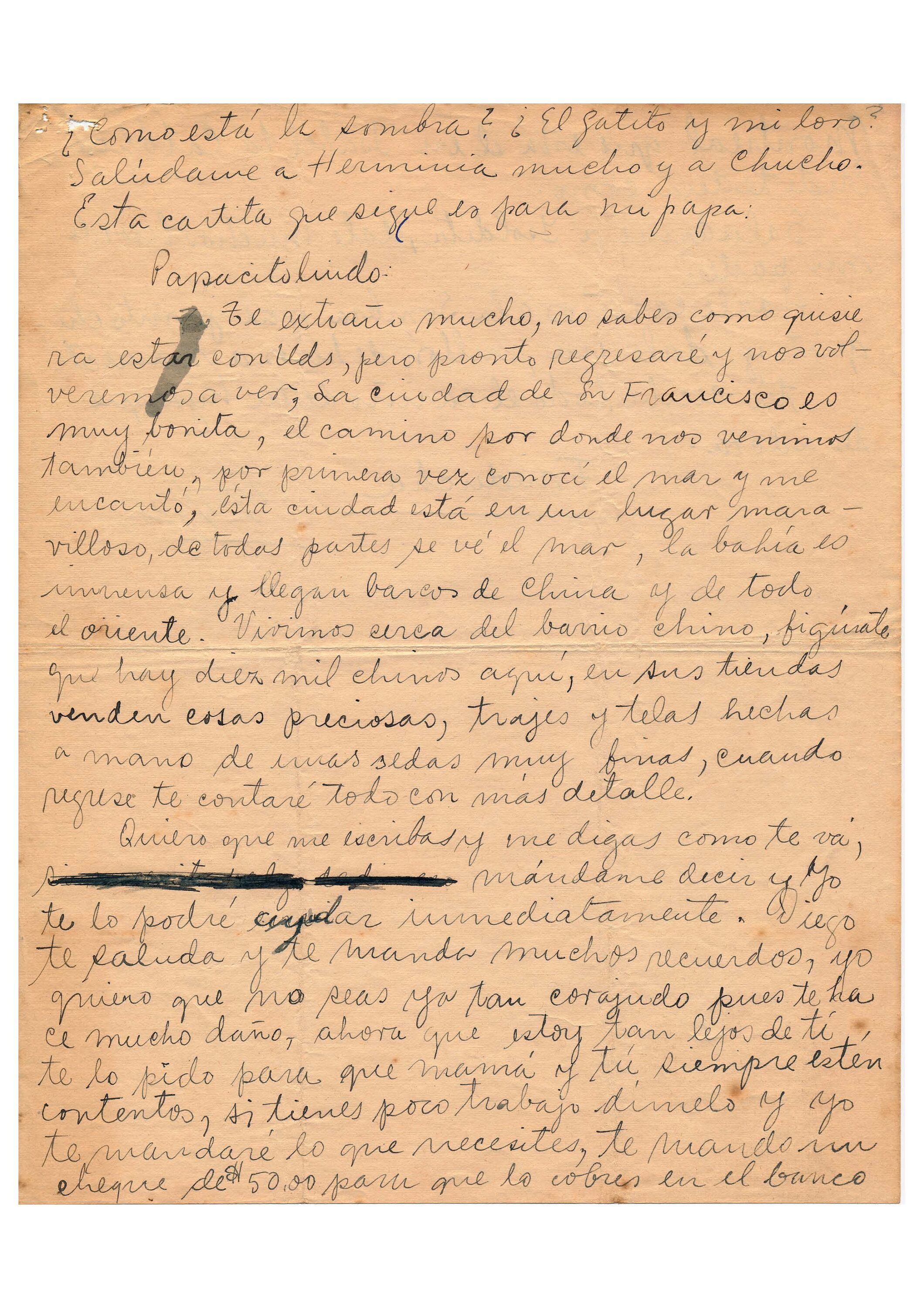 Letter 2 from Frida Kahlo to Matilde Calderon de Kahlo, Nov 14, 1930 ...