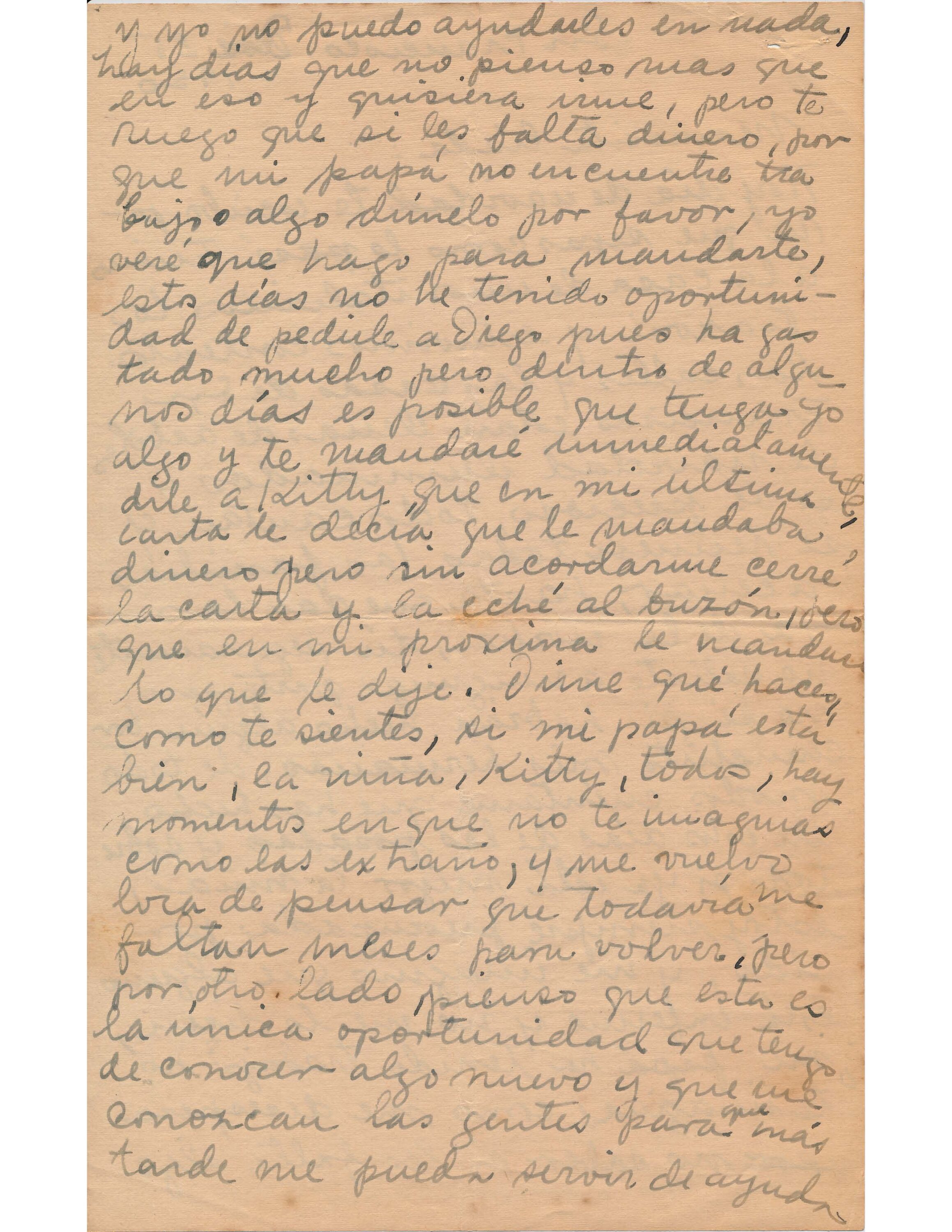 Letter from Frida Kahlo to Matilde Calderon de Kahlo, Dec 25, 1930 ...