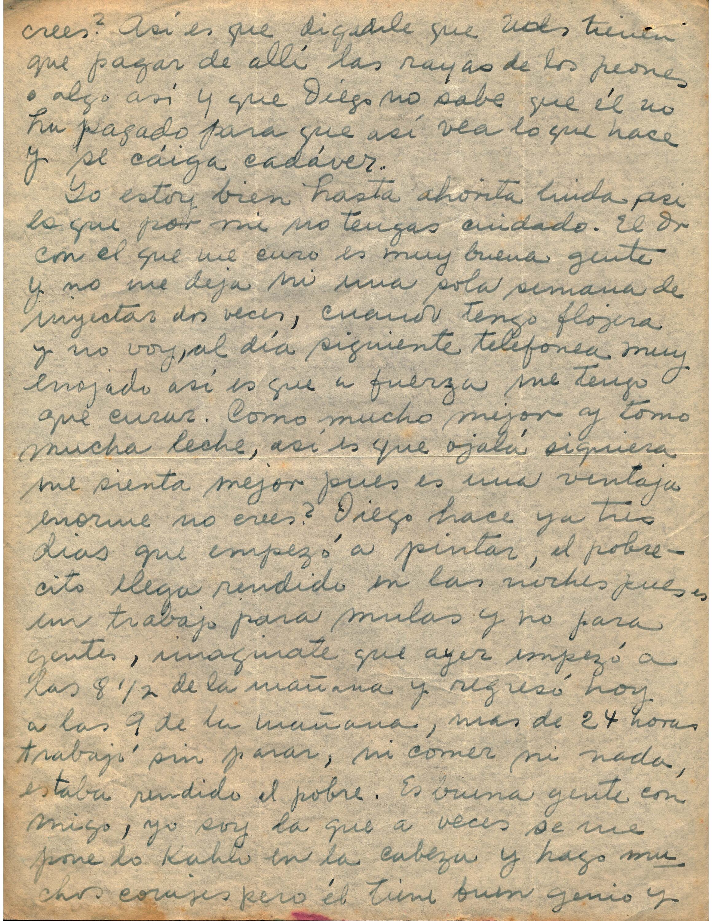 Letter from Frida Kahlo to Matilde Calderon de Kahlo, Jan 24, 1931 ...