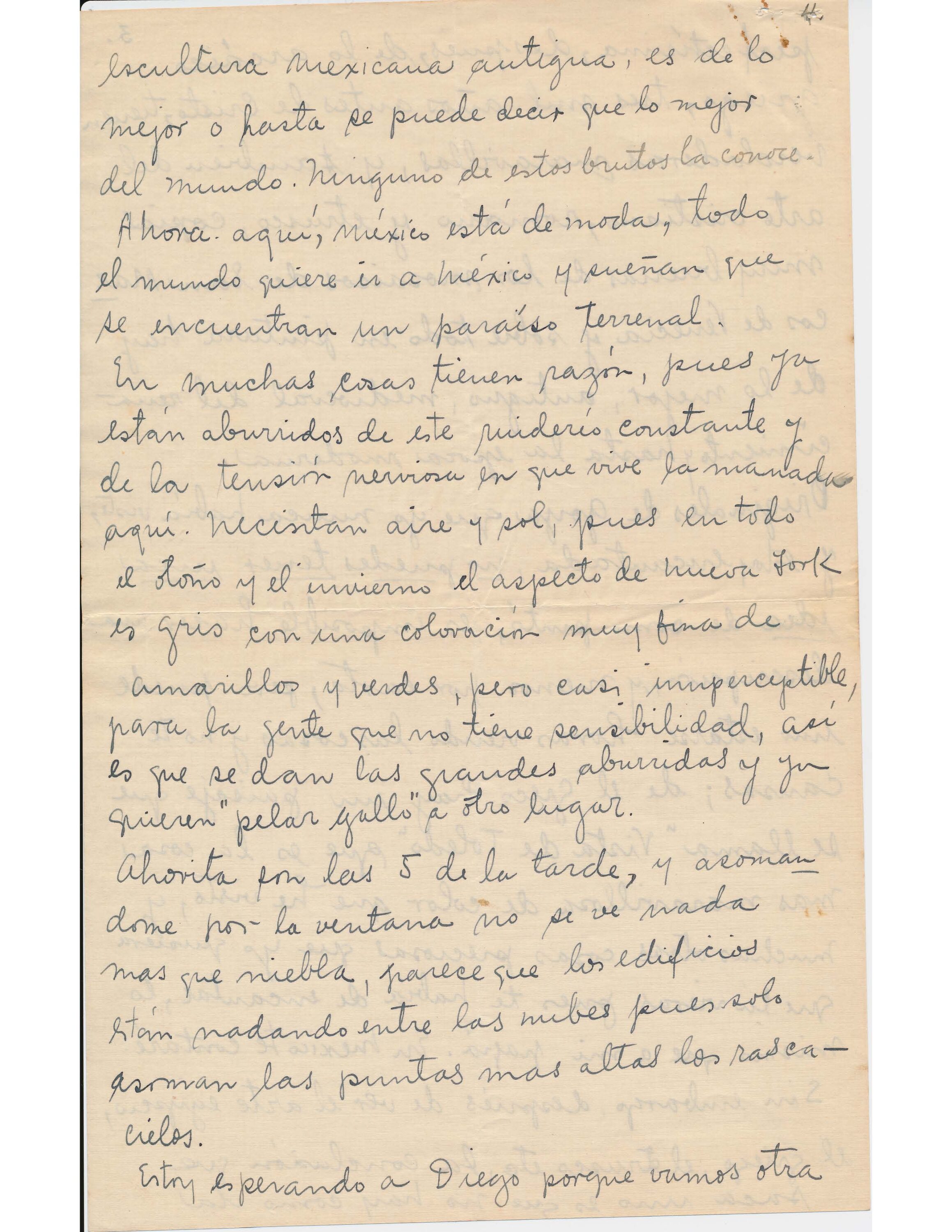 Letter from Frida Kahlo to Matilde Calderon de Kahlo, Nov 20, 1931 ...