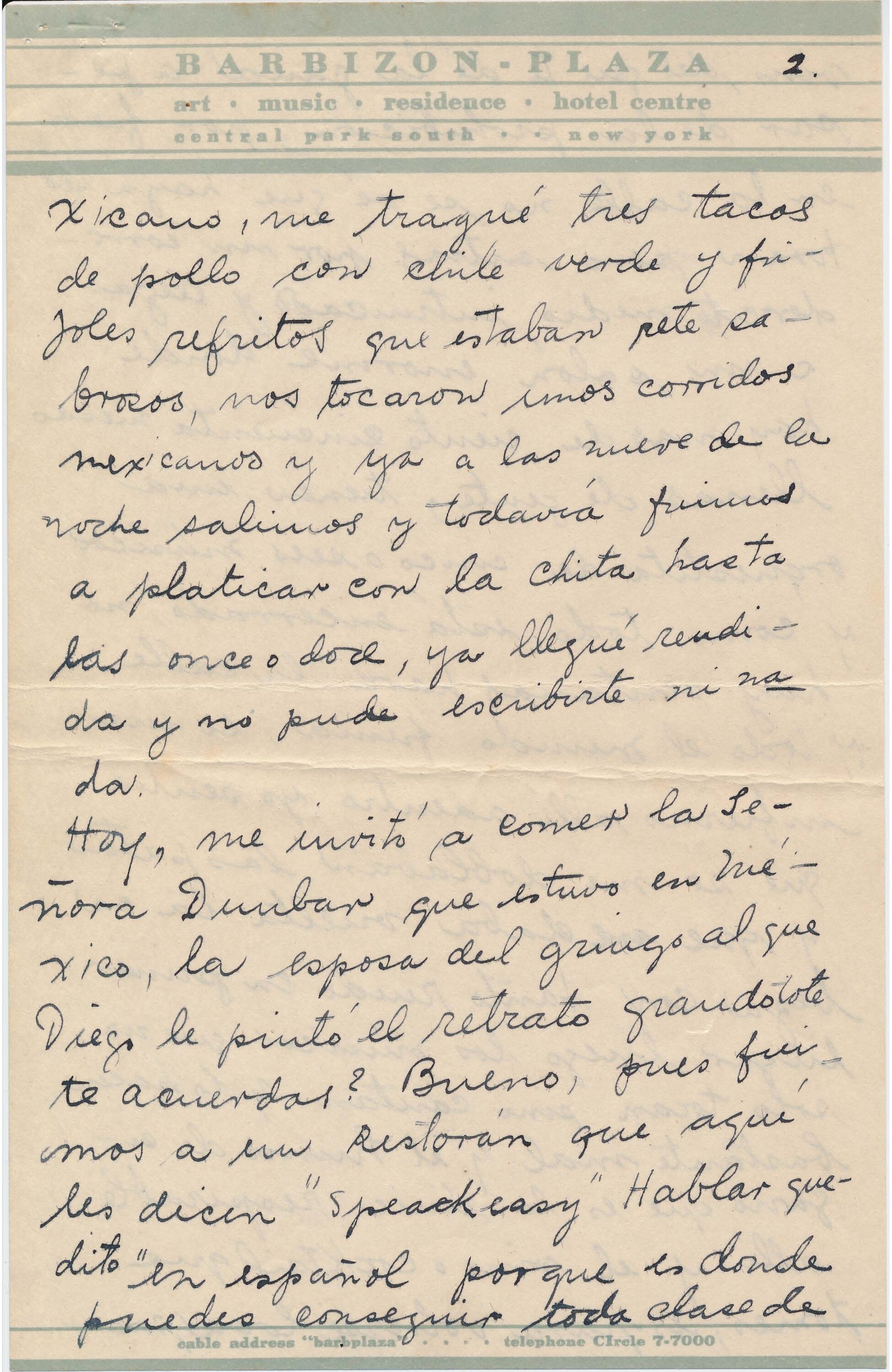 Letter from Frida Kahlo to Matilde Calderon de Kahlo, Dec 4, 1931 ...