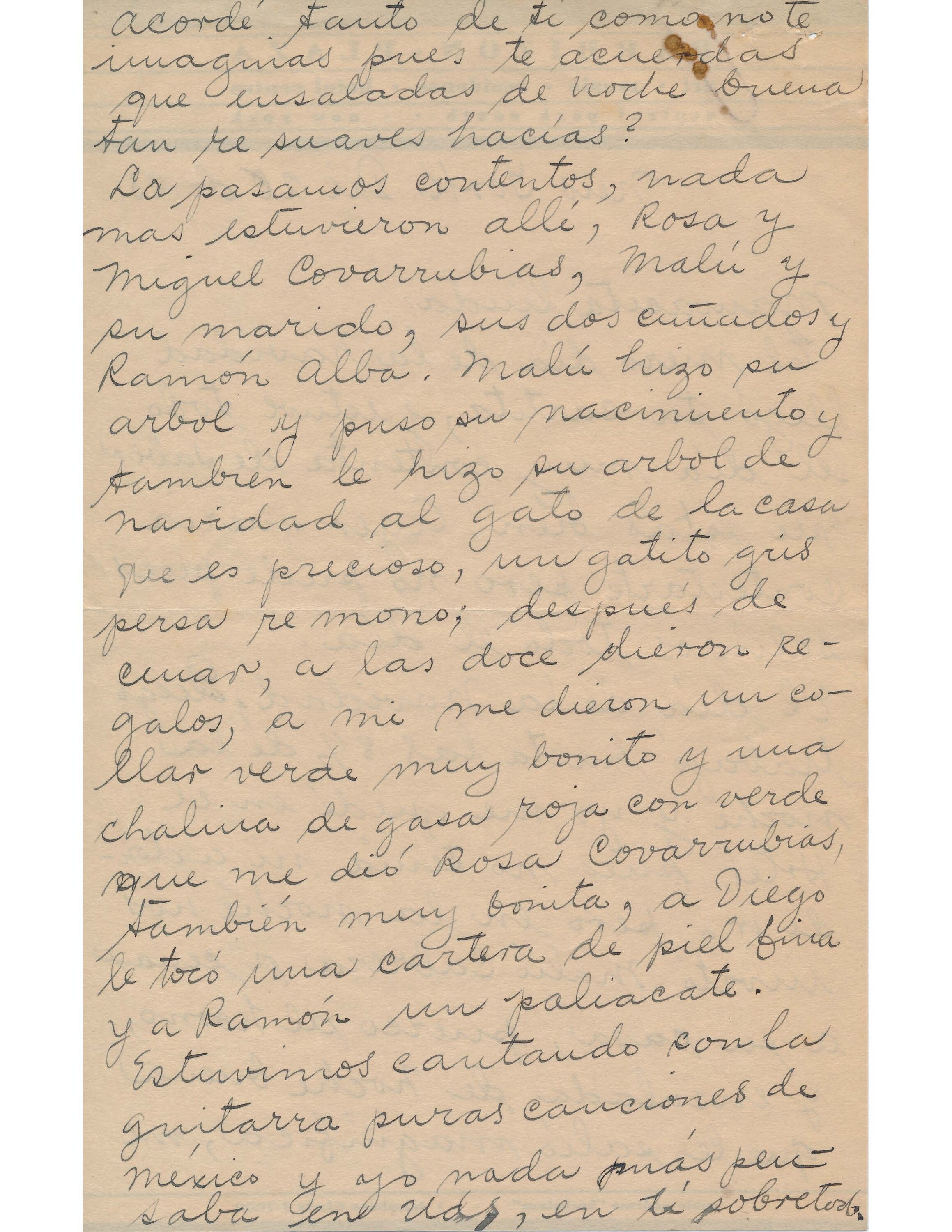 Letter from Frida Kahlo to Matilde Calderon de Kahlo, Dec 26, 1931 ...