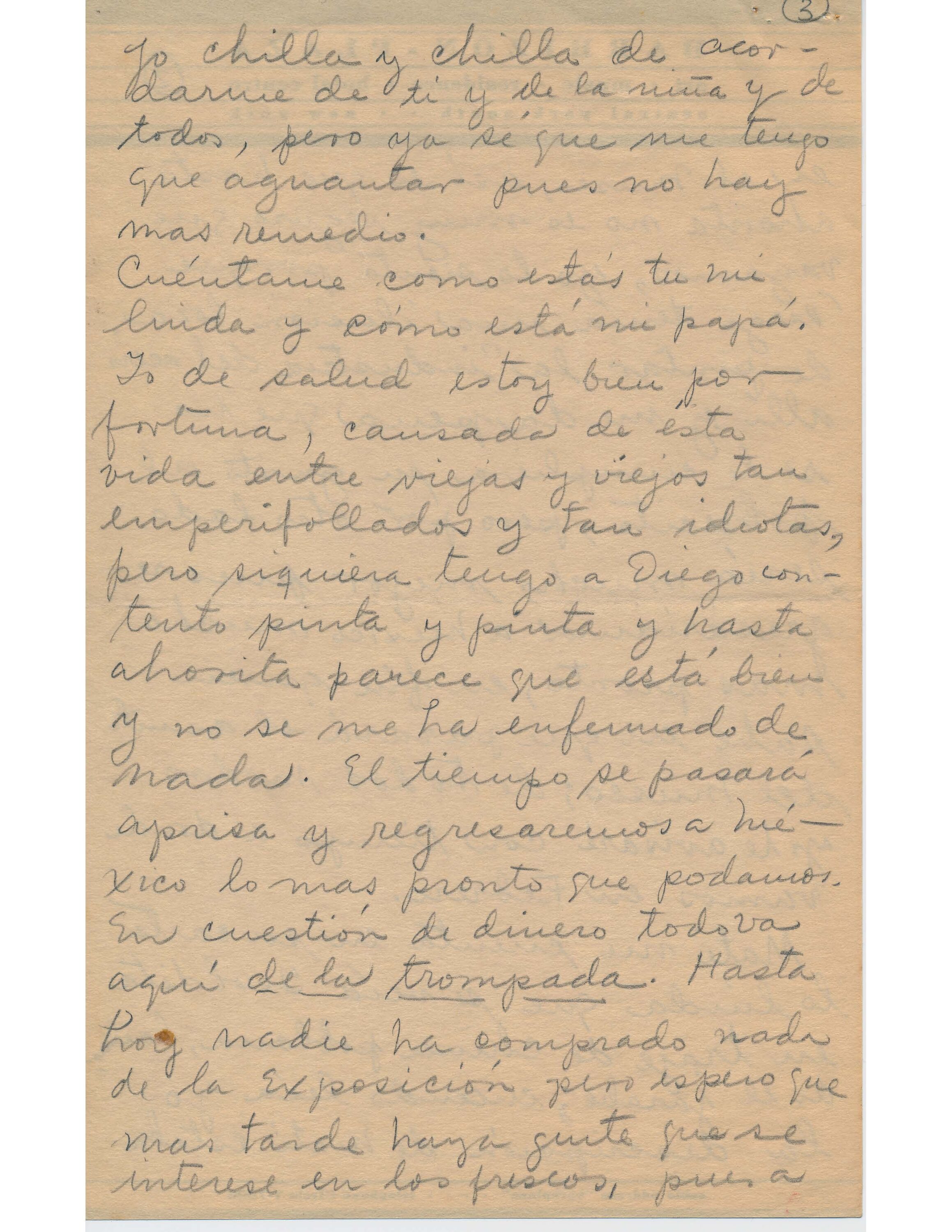Letter from Frida Kahlo to Matilde Calderon de Kahlo, Jan 8, 1932 ...