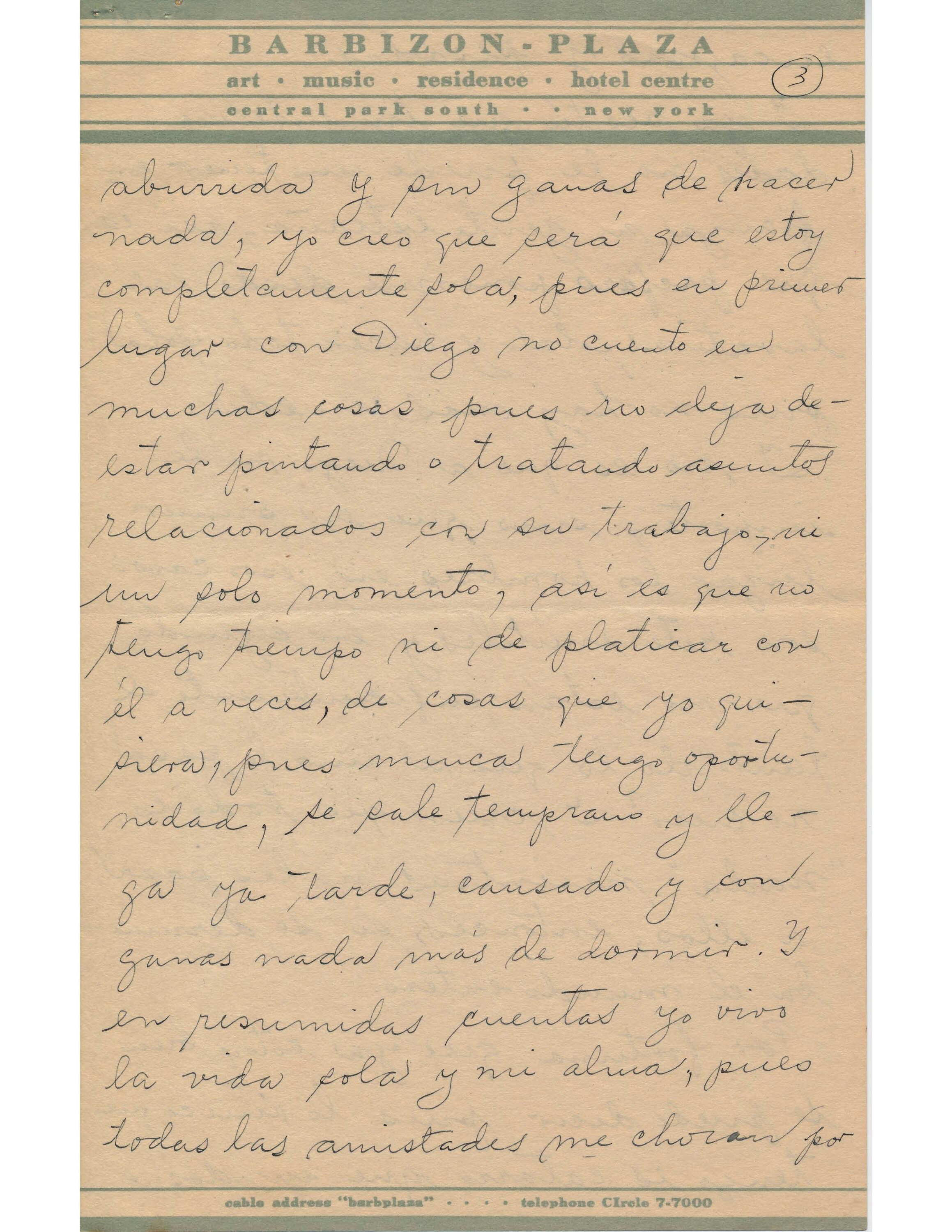 Letter from Frida Kahlo to Matilde Calderon de Kahlo, Jan 14, 1932 ...