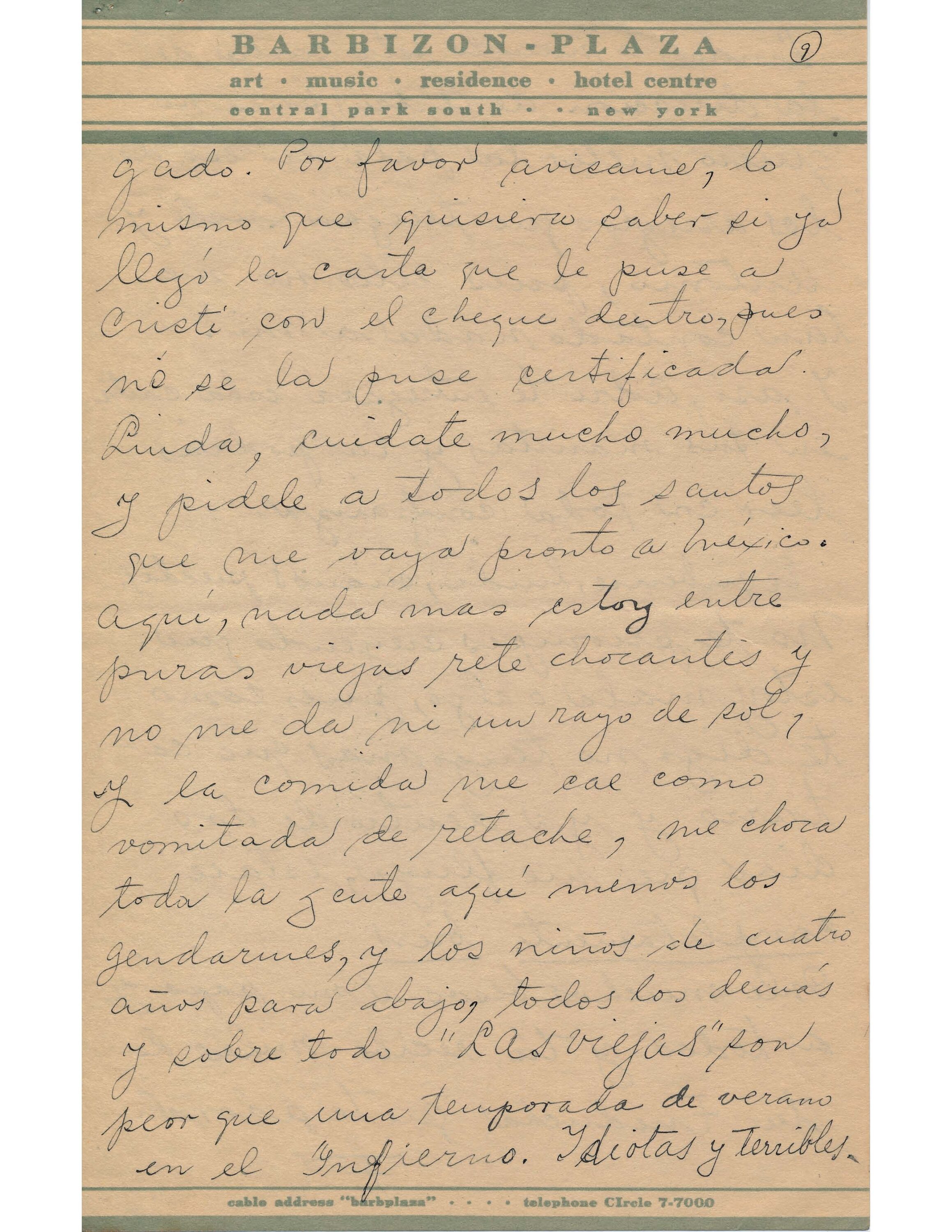 Letter from Frida Kahlo to Matilde Calderon de Kahlo, Jan 14, 1932 ...